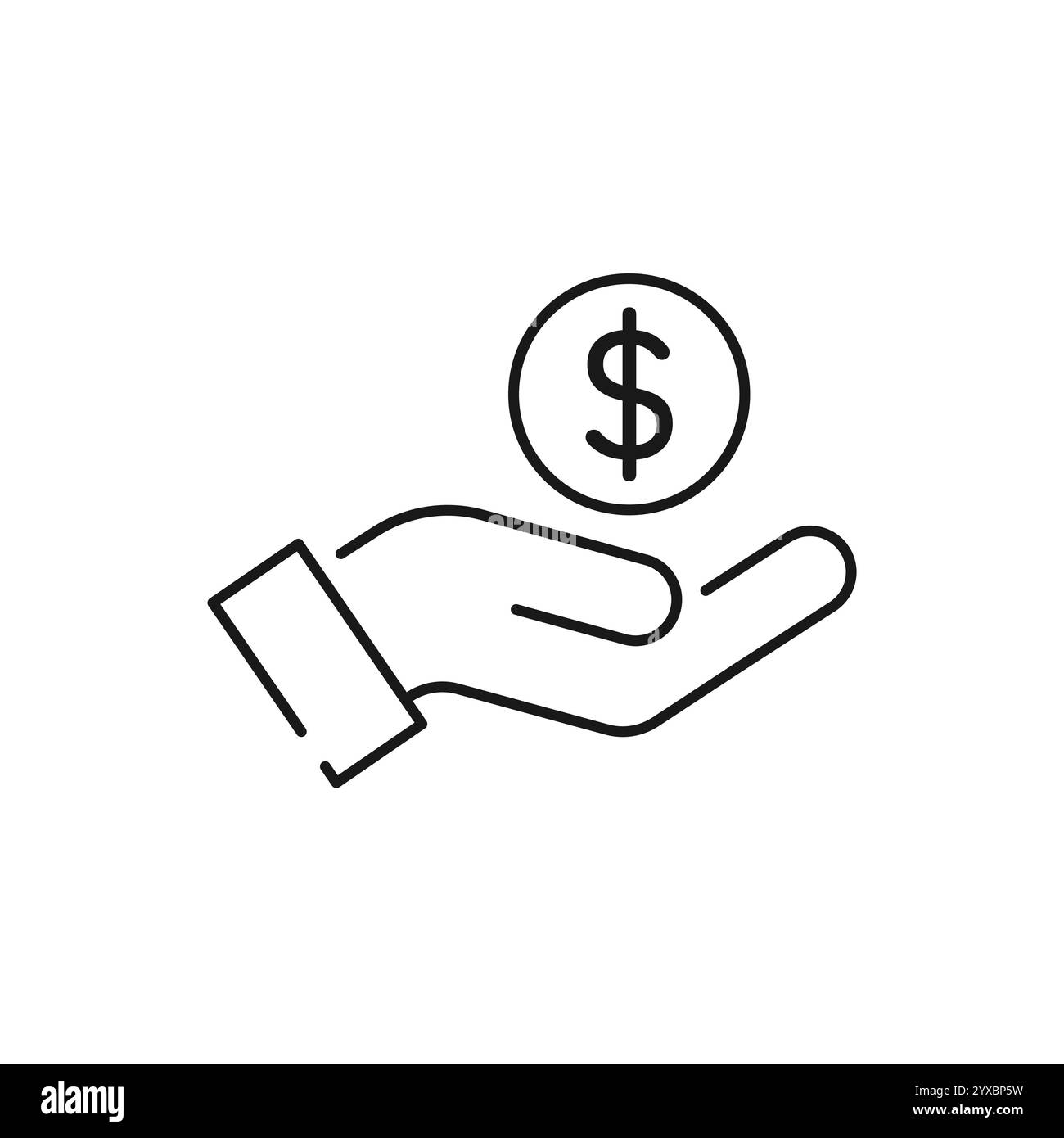 save money icon, salary money, invest finance, hand holding dollar ...