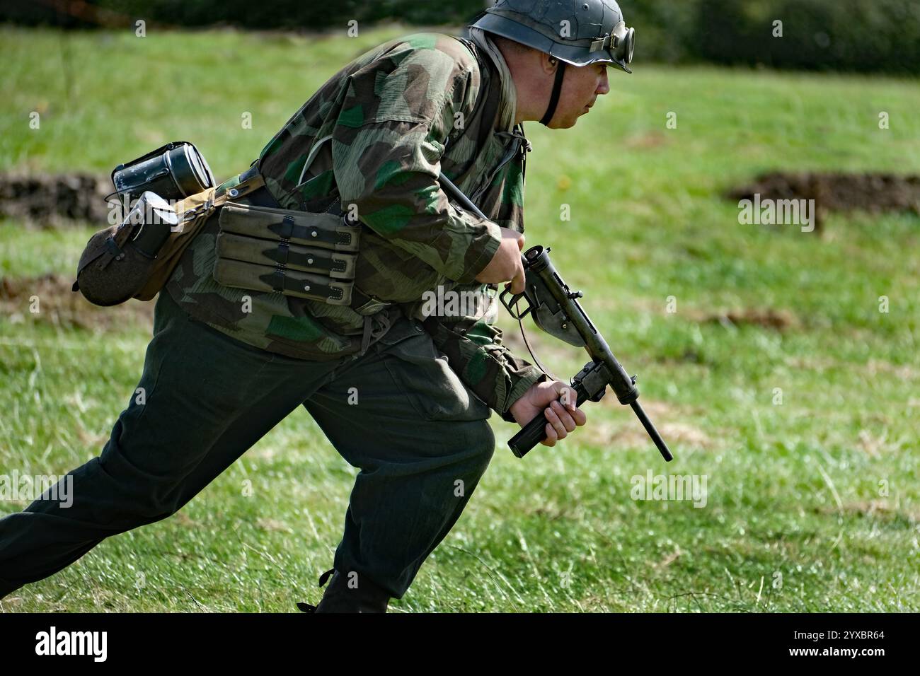 Reenactors as german second world war troops from various formations ...