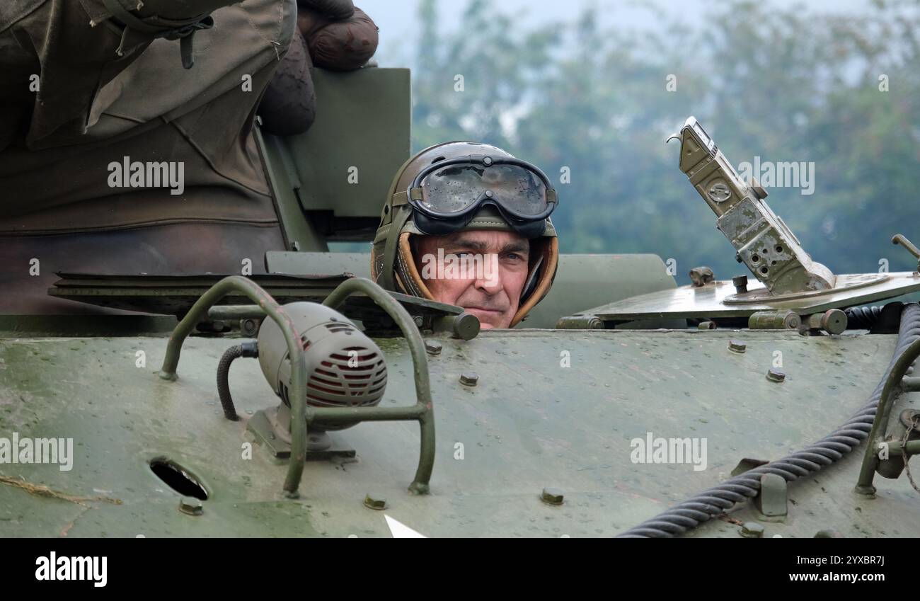 American soldiers and equipment of world war two. (reenactors Stock ...