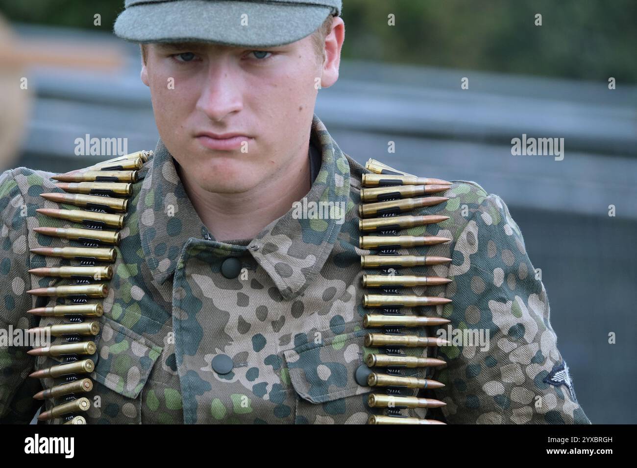 Reenactors as german second world war troops from various formations ...