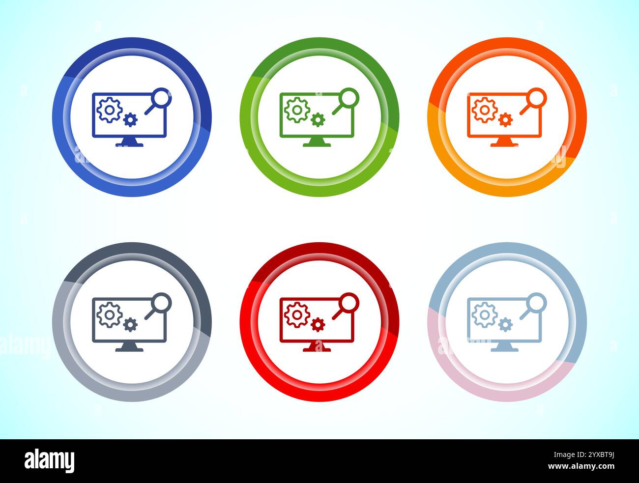 Information technology icon design illustration. Digital tech icon ...