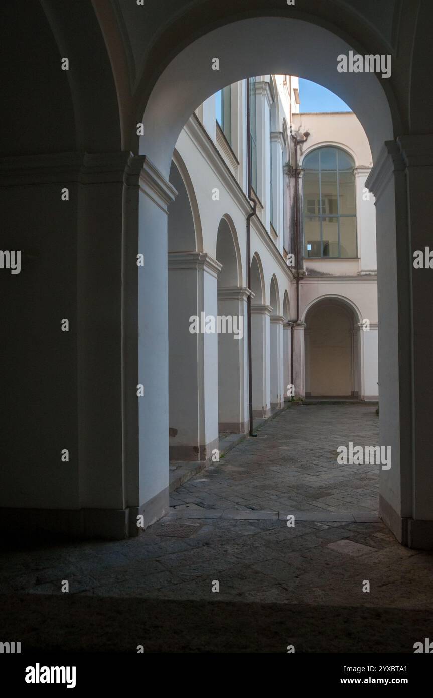 Glimpse of the monumental cloister of the statues of San Domenico ...