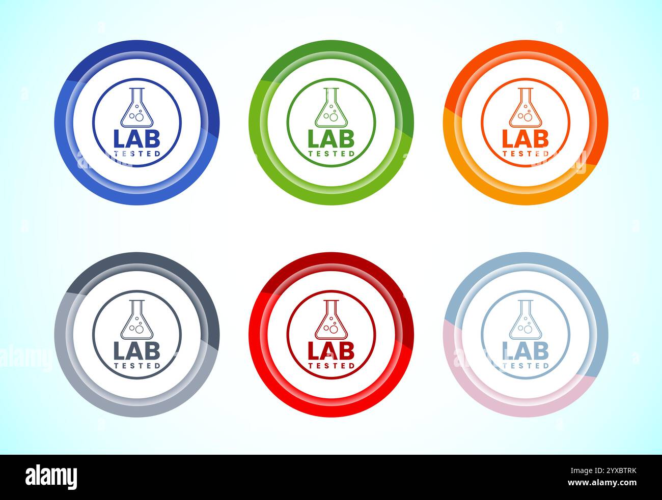 Lab tested icon. Laboratory testing product quality certificate symbol ...