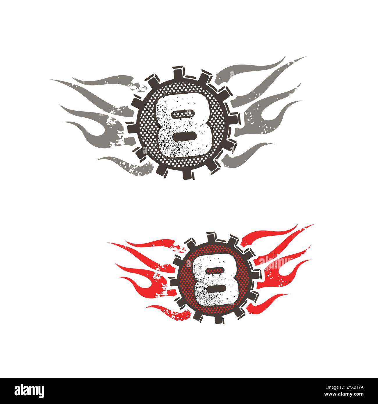 8 logo design illustrator Stock Vector Images - Alamy