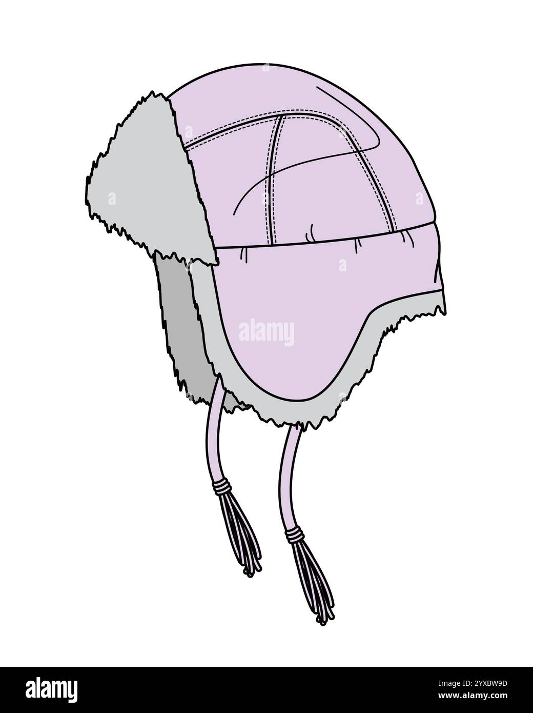 Fur trapper hat mockup template vector design Stock Vector Image & Art ...