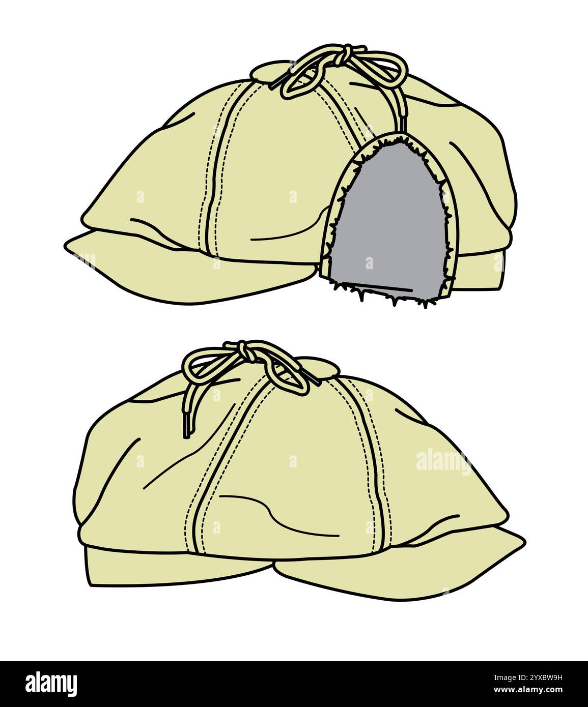 Kids peaked hat vector design technical drawing by adobe illustrator ...