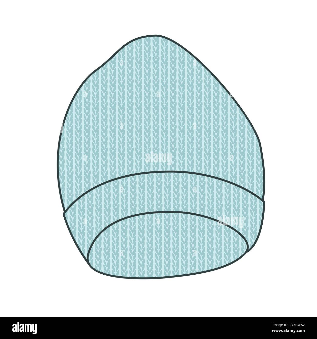 Tuque beanies technical flat drawing vector mockup template Stock ...