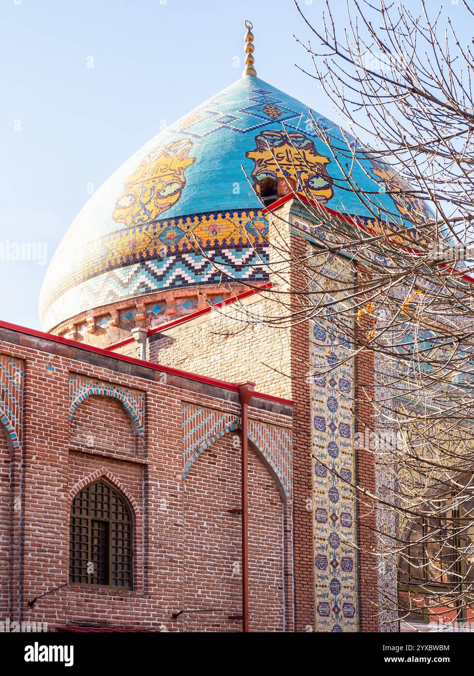 Blue Mosque in Yerevan city on sunny winter day. Blue Mosque is Persian ...
