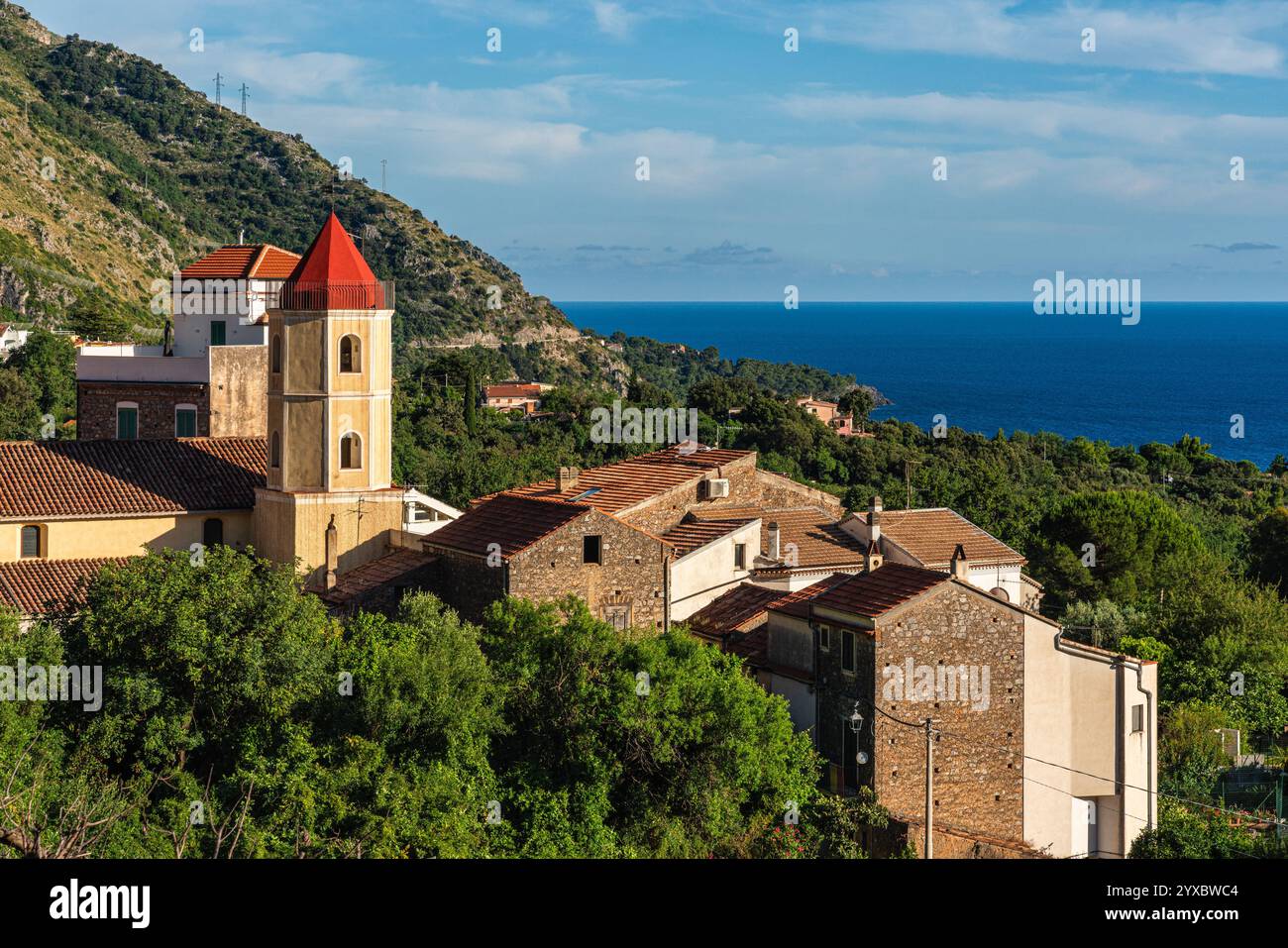 The beautiful coastal village of Acquafredda, near Maratea, in the ...