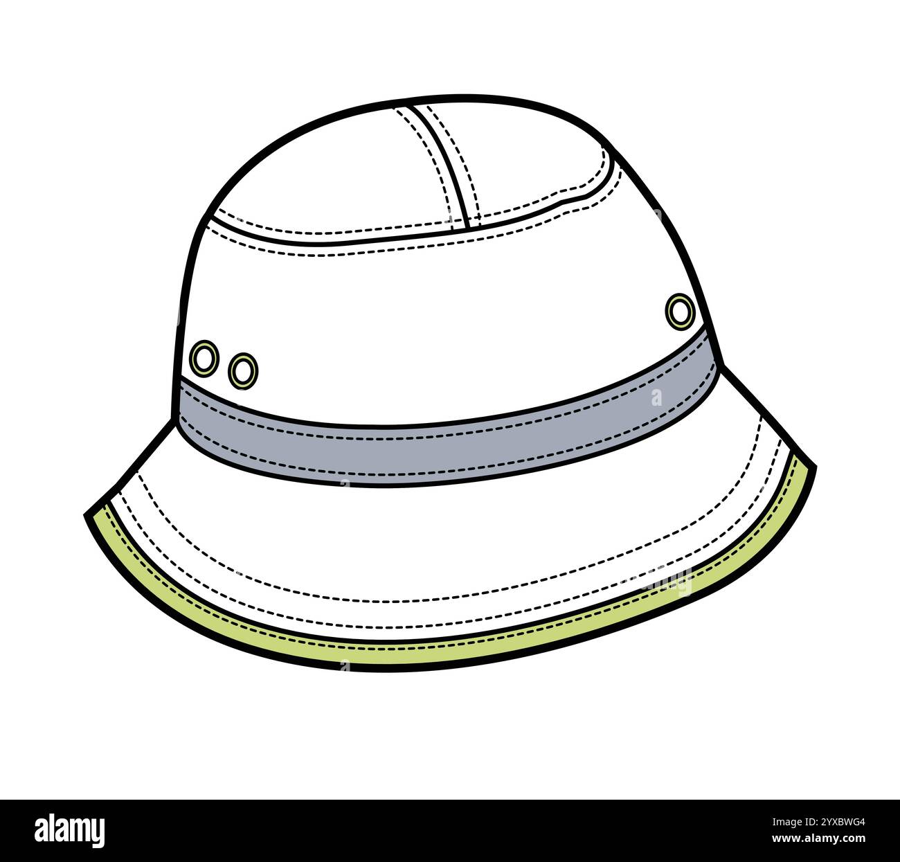Round bucket hats vector hi-res stock photography and images - Alamy