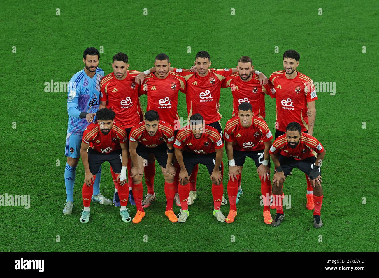 14th December 2024: Doh, Qatar: Players of Al Ahly, poses for photo ...