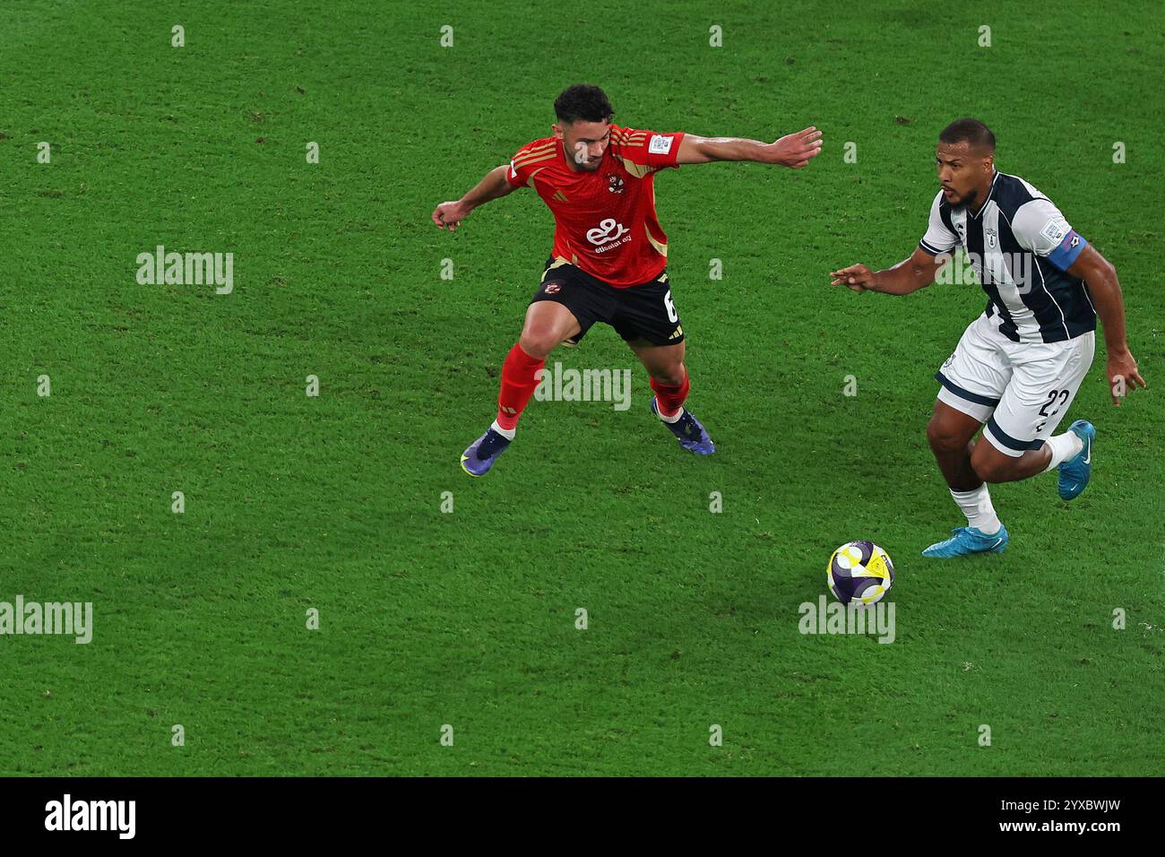14th December 2024: Doh, Qatar: Salomon Rondon of Pachuca pressures ...