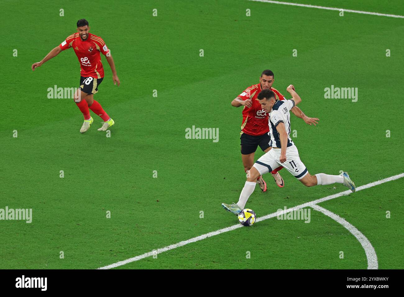 14th December 2024: Doh, Qatar: Oussama Idrissi of Pachuca challenges ...