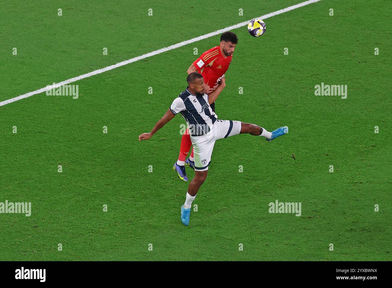 14th December 2024: Doh, Qatar: Salomon Rondon of Pachuca challenges ...