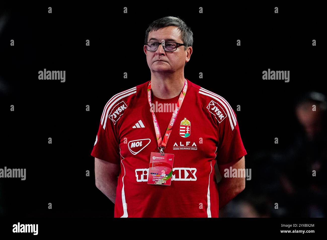 Vienna, Austria 20241215. Hungarian coach Vlagyimir Golovin Hungarian ...