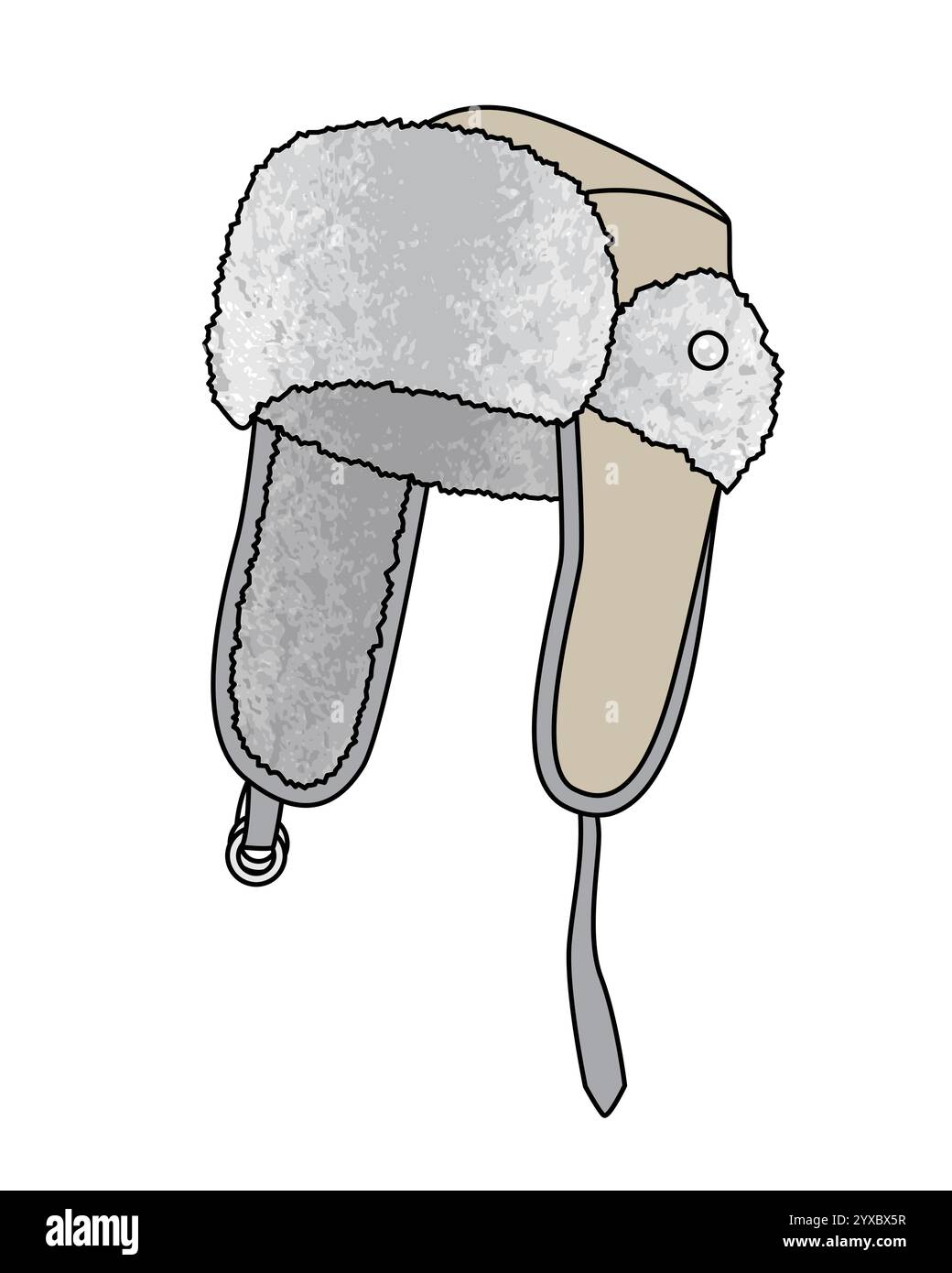 Men trapper hat illustration Cut Out Stock Images & Pictures - Alamy