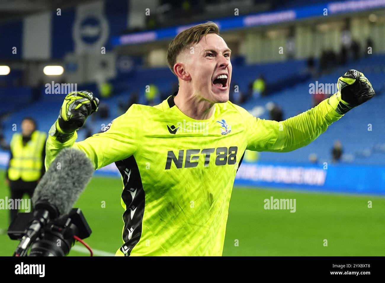 Crystal Palace goalkeeper Dean Henderson celebrates in front of the ...