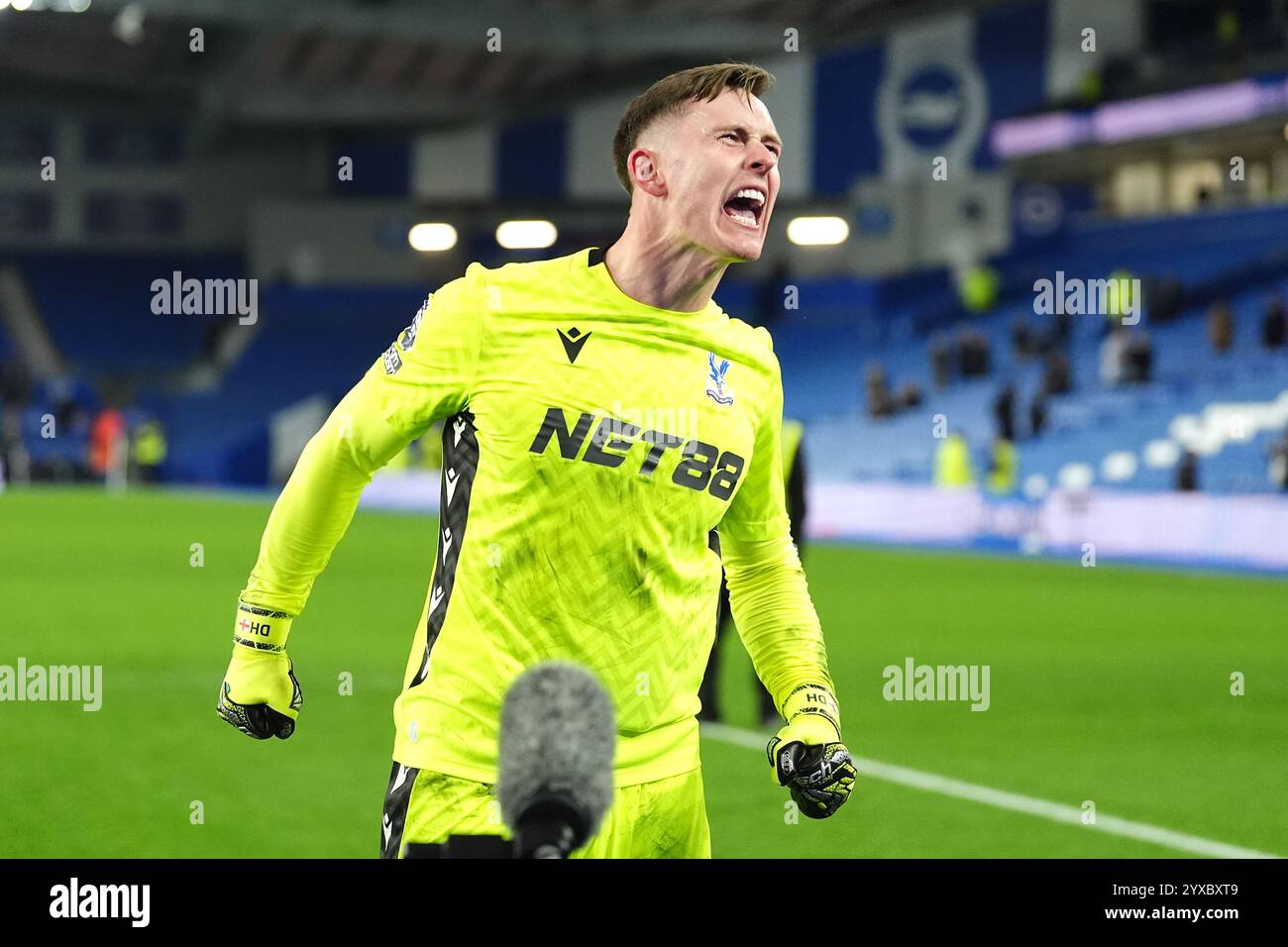 Crystal Palace goalkeeper Dean Henderson celebrates in front of the ...