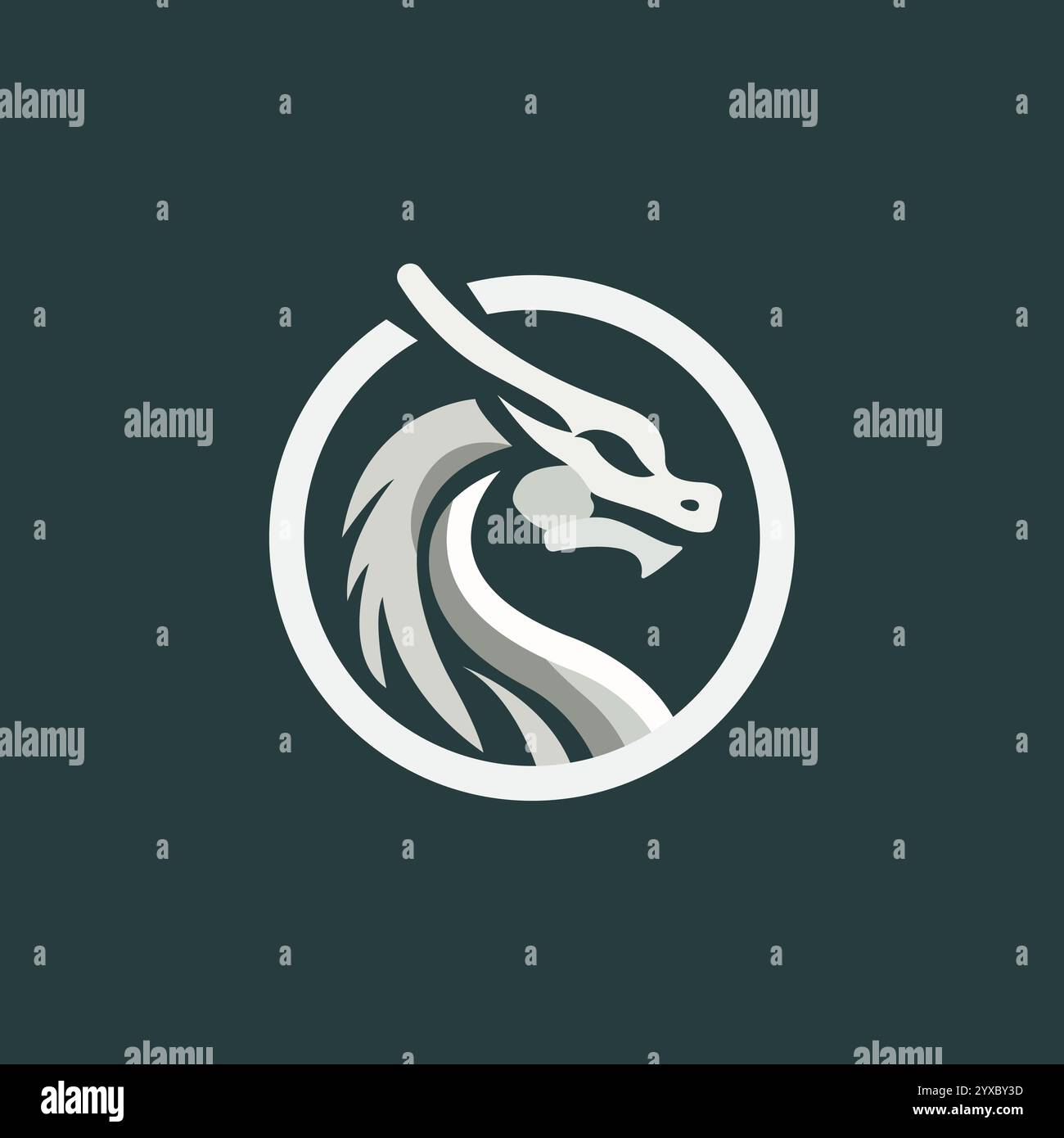 Simple mythical dragon icon. Fantasy dragon silhouette icon from the ...