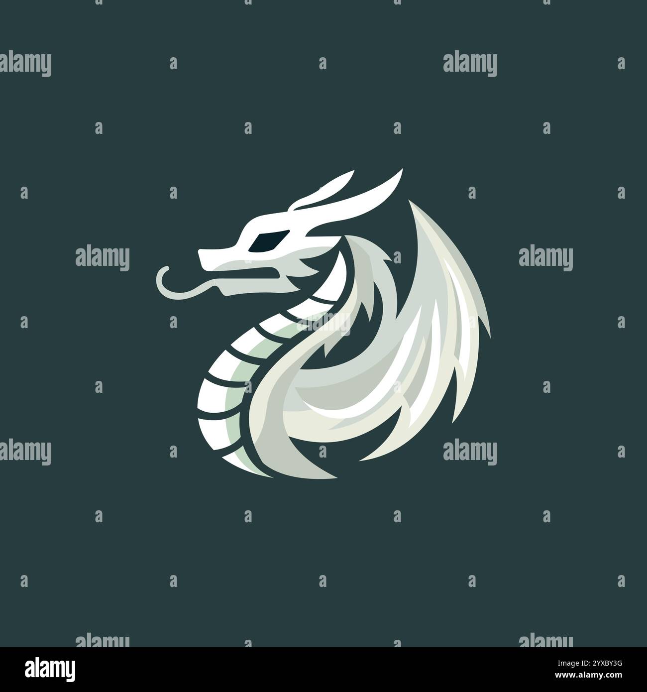 Simple mythical dragon icon. Fantasy dragon silhouette icon from the ...