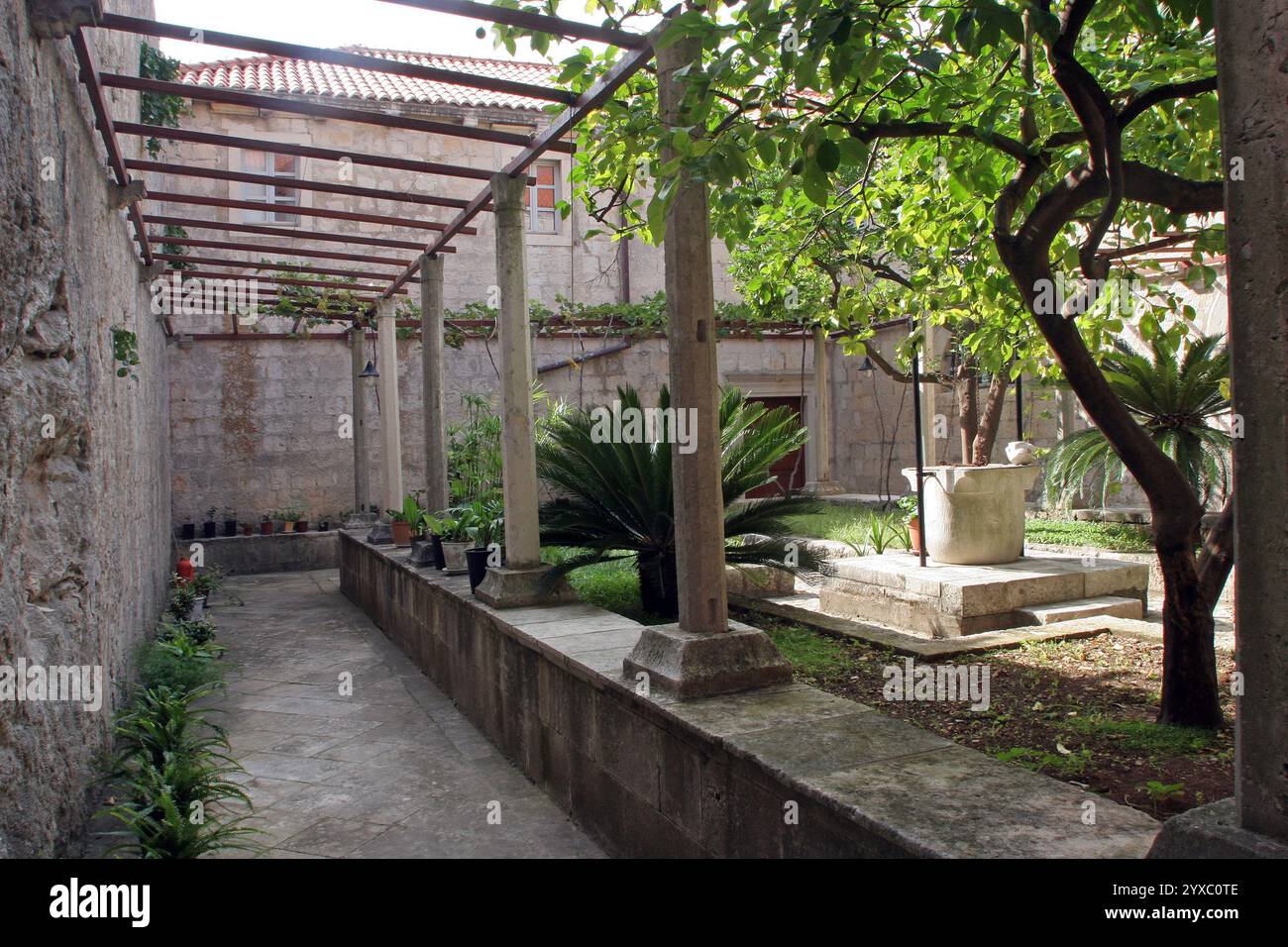 Atrium in the Dominican Monastery of St. Nicholas in Korcula, Korcula ...