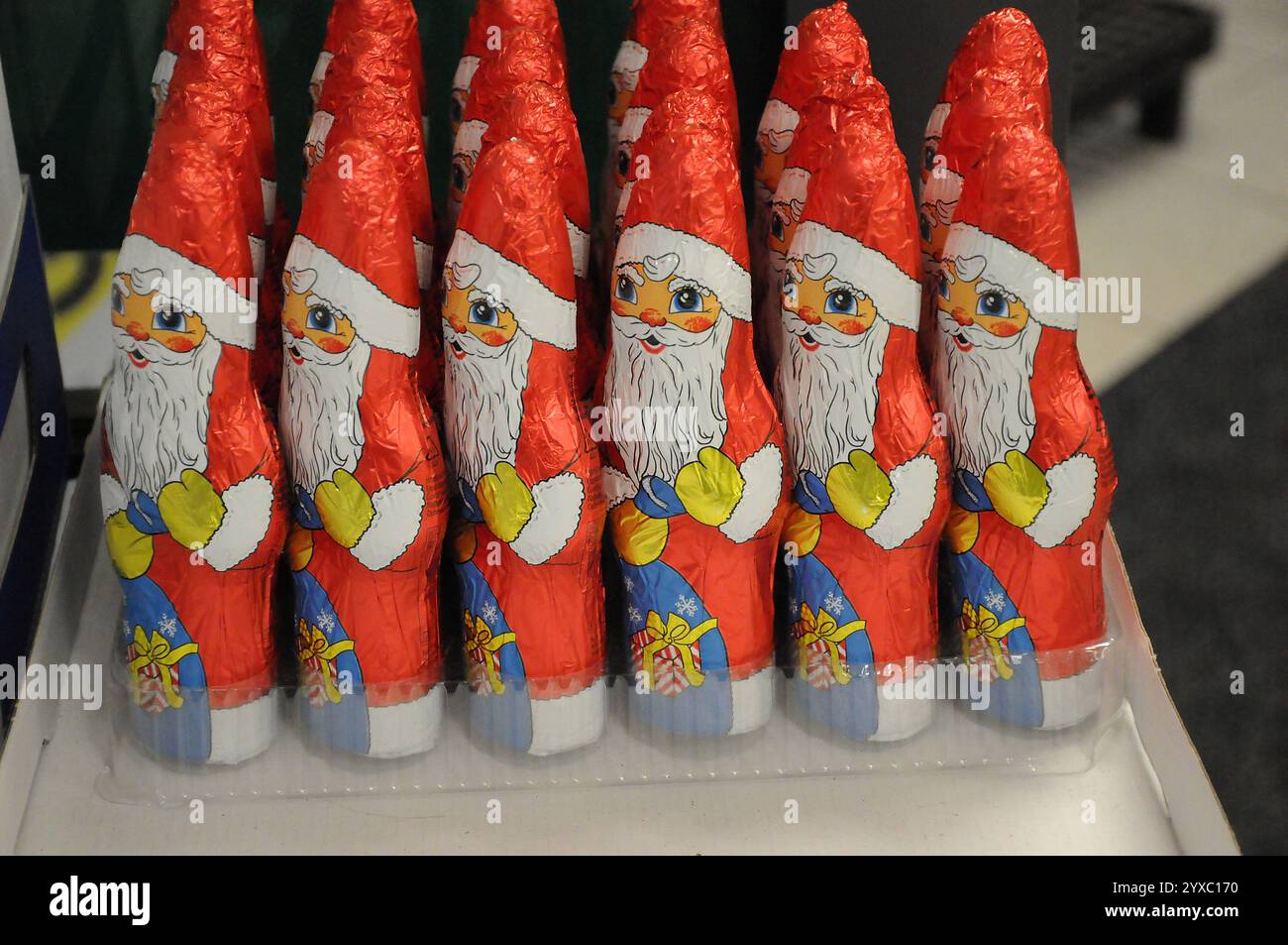 Copenhagen/ DenmarK/15 DECEMBER 2024/ chocolate snats on sale for christima in grocery store in ...