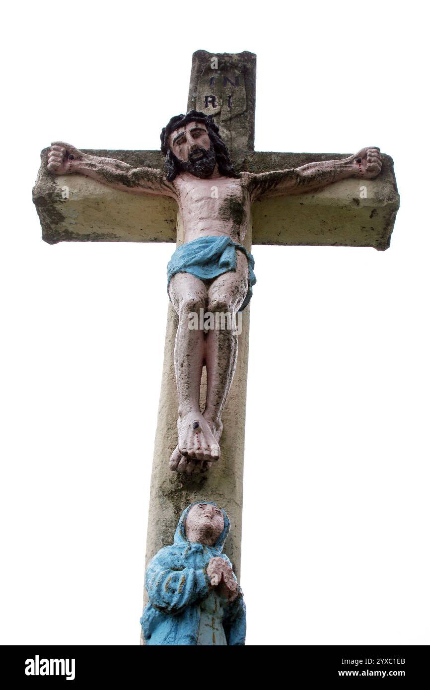 Virgin Mary under the Cross, crucifix in front of the Chapel of St ...