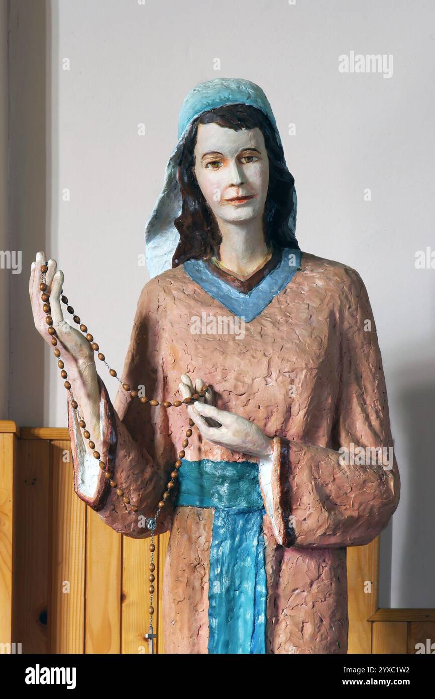 Virgin Mary, statue on the main altar in the parish church of the ...