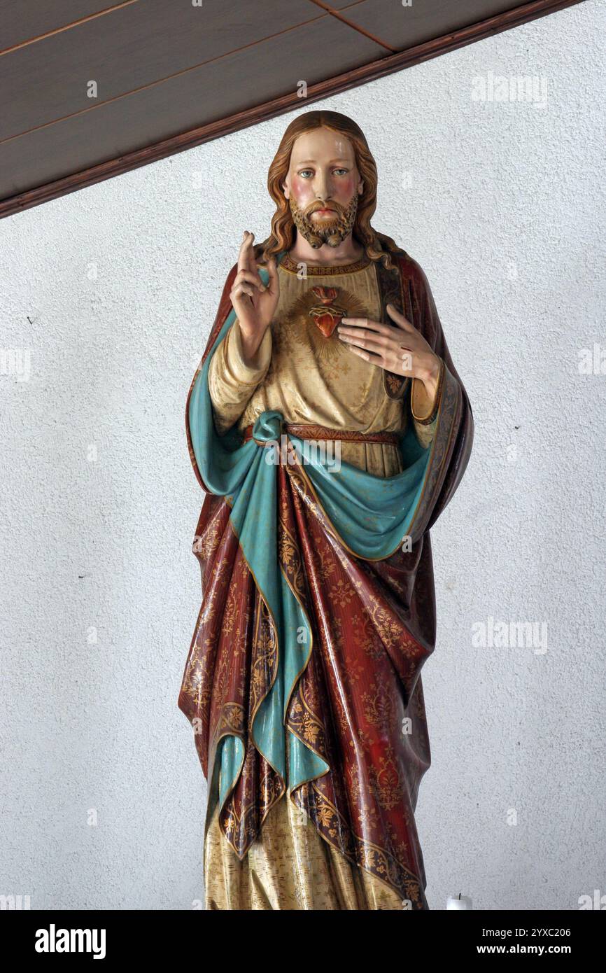 Sacred Heart of Jesus, statue in the parish church of the Saint Dominic ...