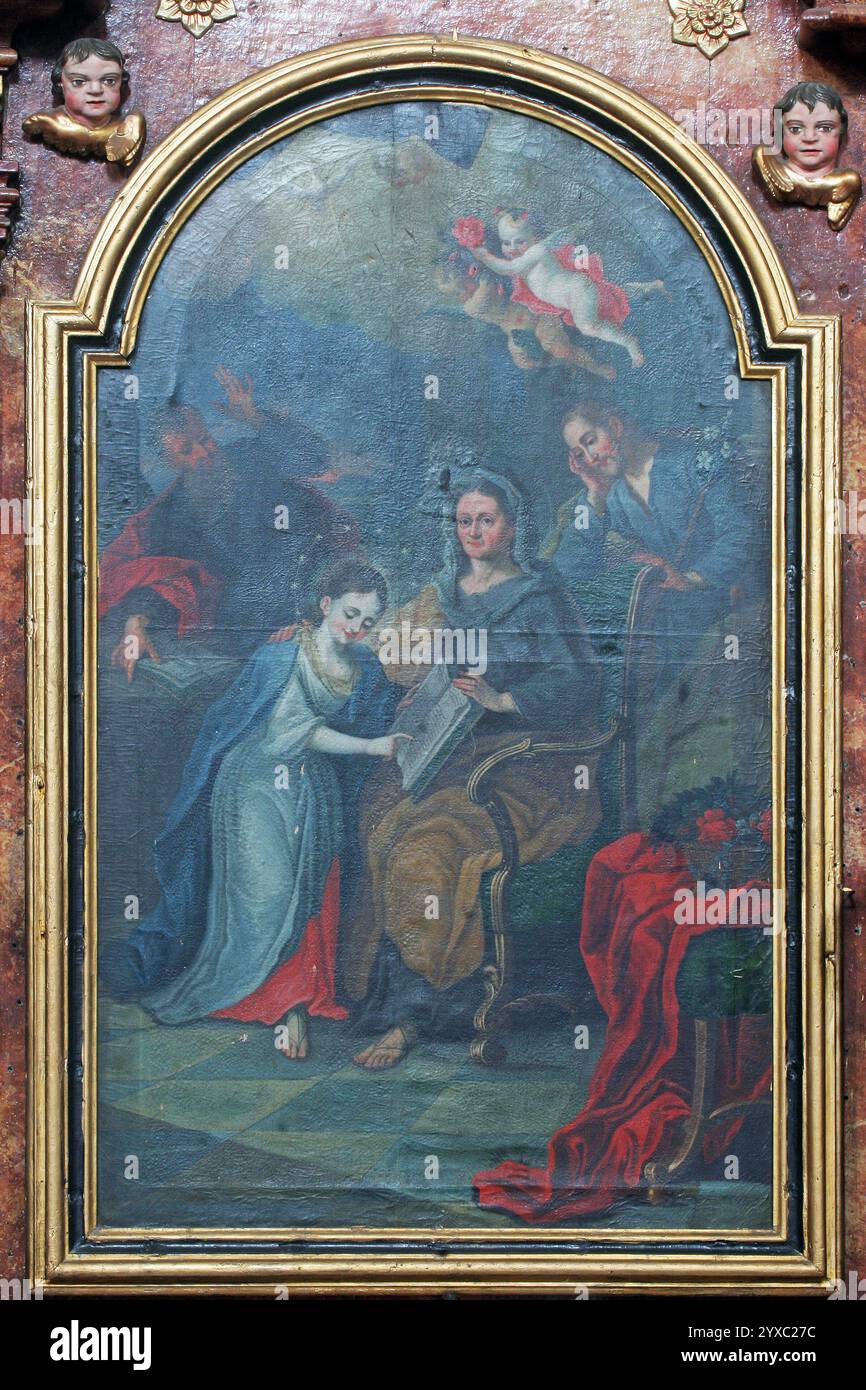 Education of the Virgin Mary, altarpiece on the altar of Saint Anne in ...