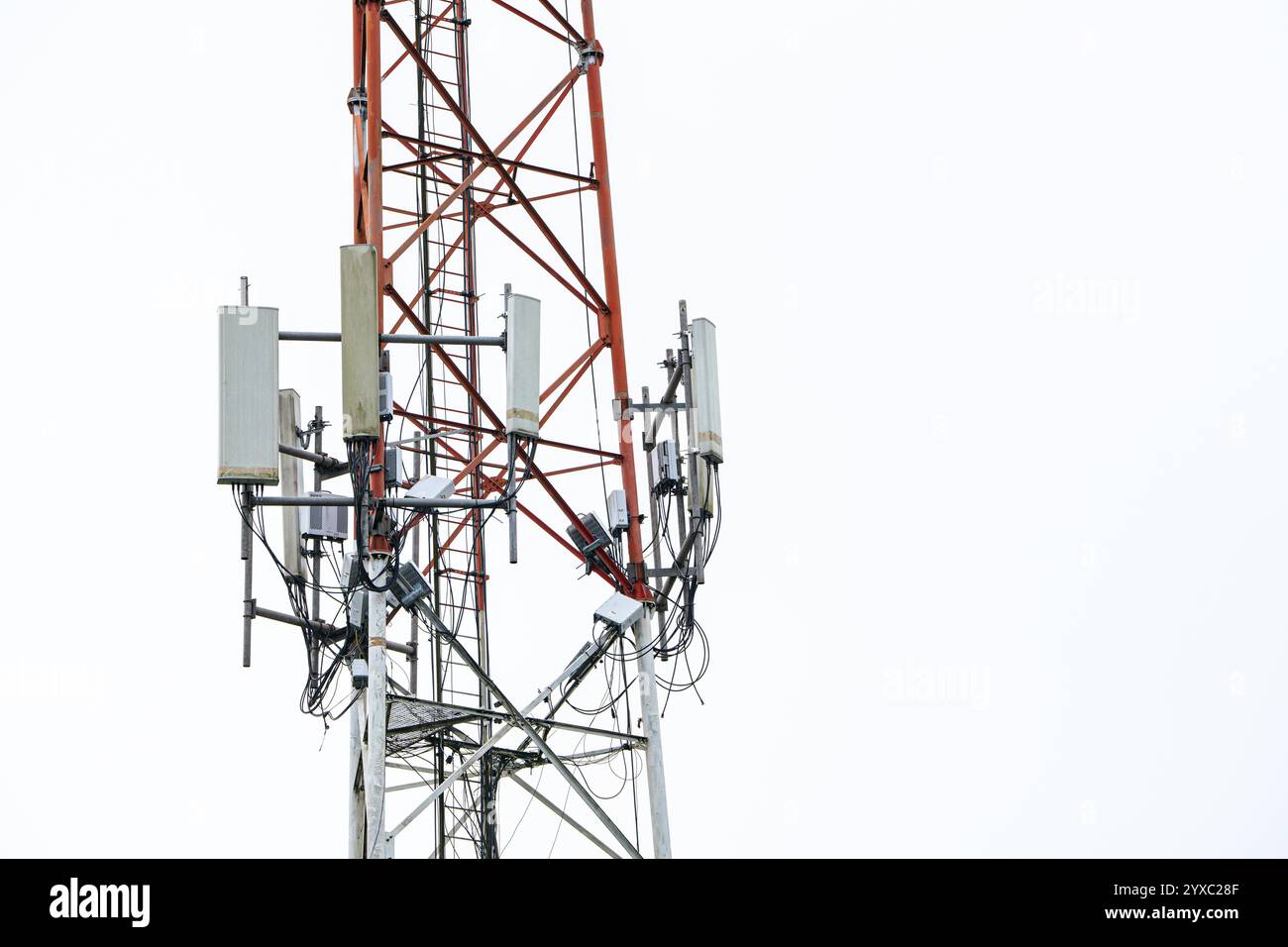Aerial view of mobile phone cell tower Stock Photo - Alamy