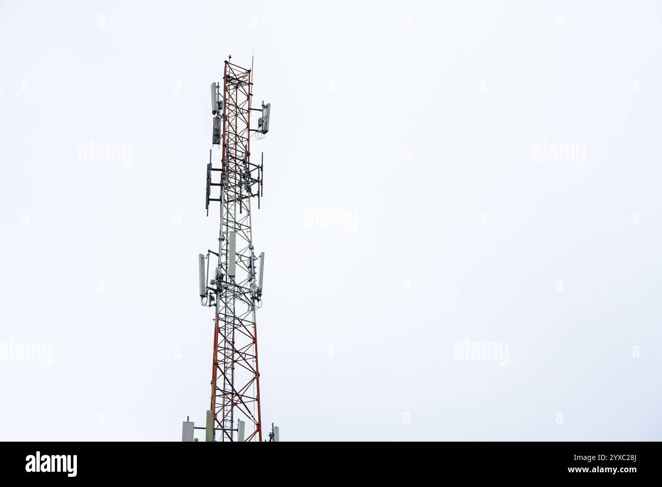 Aerial view of mobile phone cell tower Stock Photo - Alamy