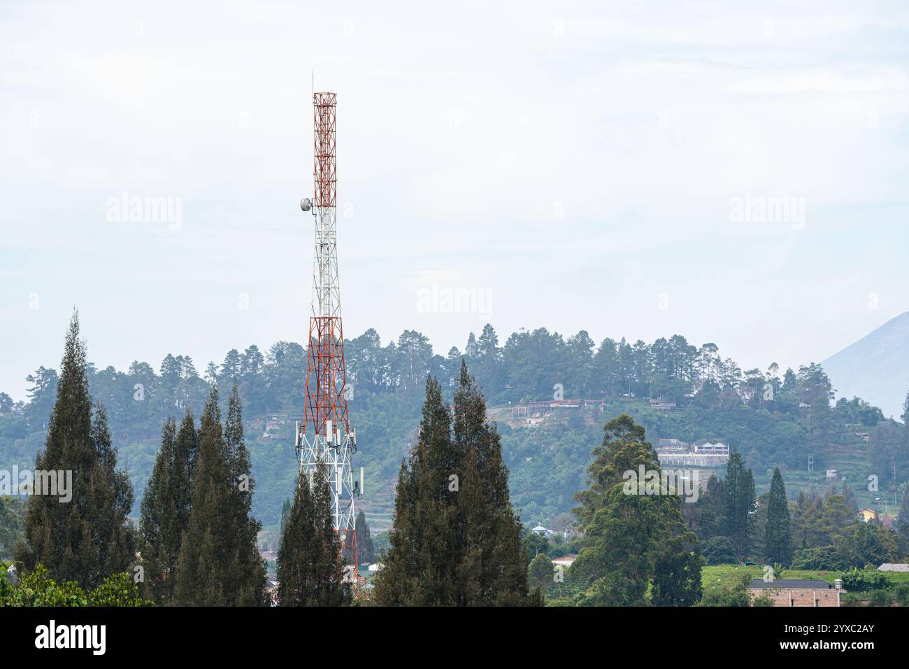 Aerial view of mobile phone cell tower Stock Photo - Alamy