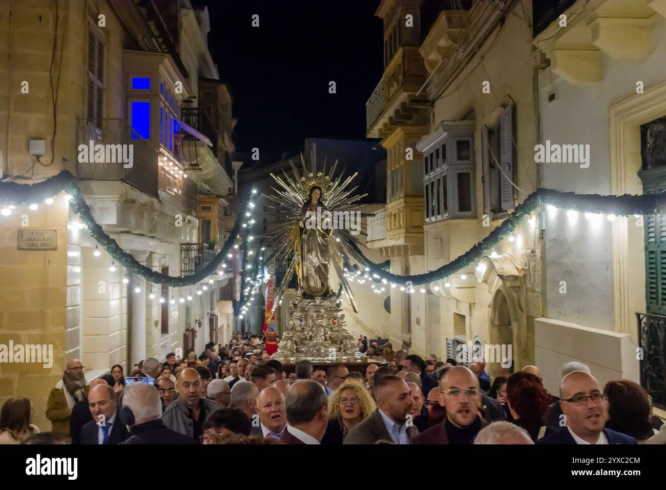 Cospicua - Malta - December 8th 2024. Religious Procession Carrying an ...