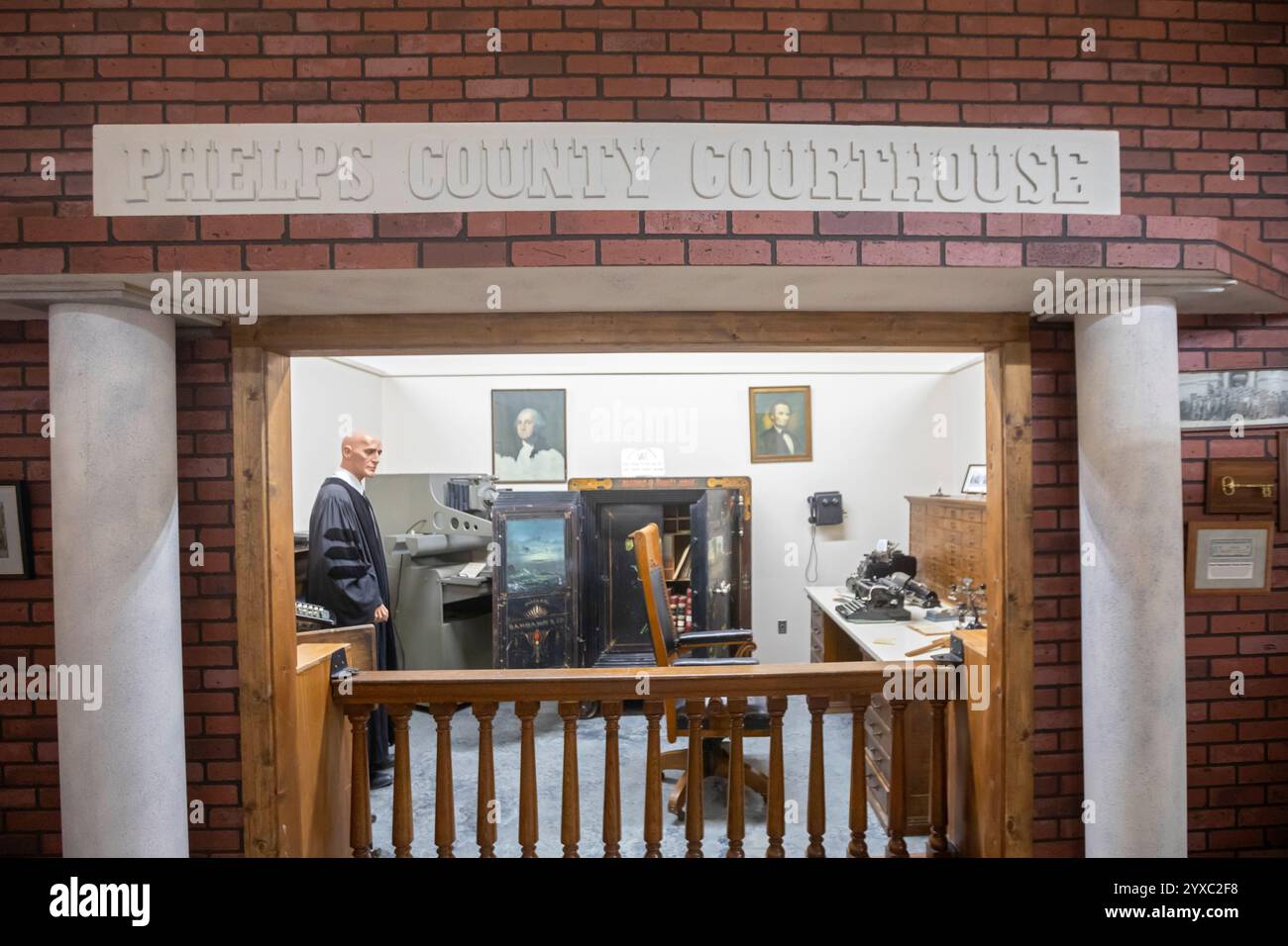 Holdrege, Nebraska - The Phelps County Courthouse, recreated at the Nebraska Prairie Museum ...
