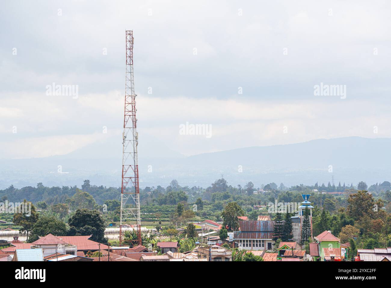 Aerial view of mobile phone cell tower Stock Photo - Alamy