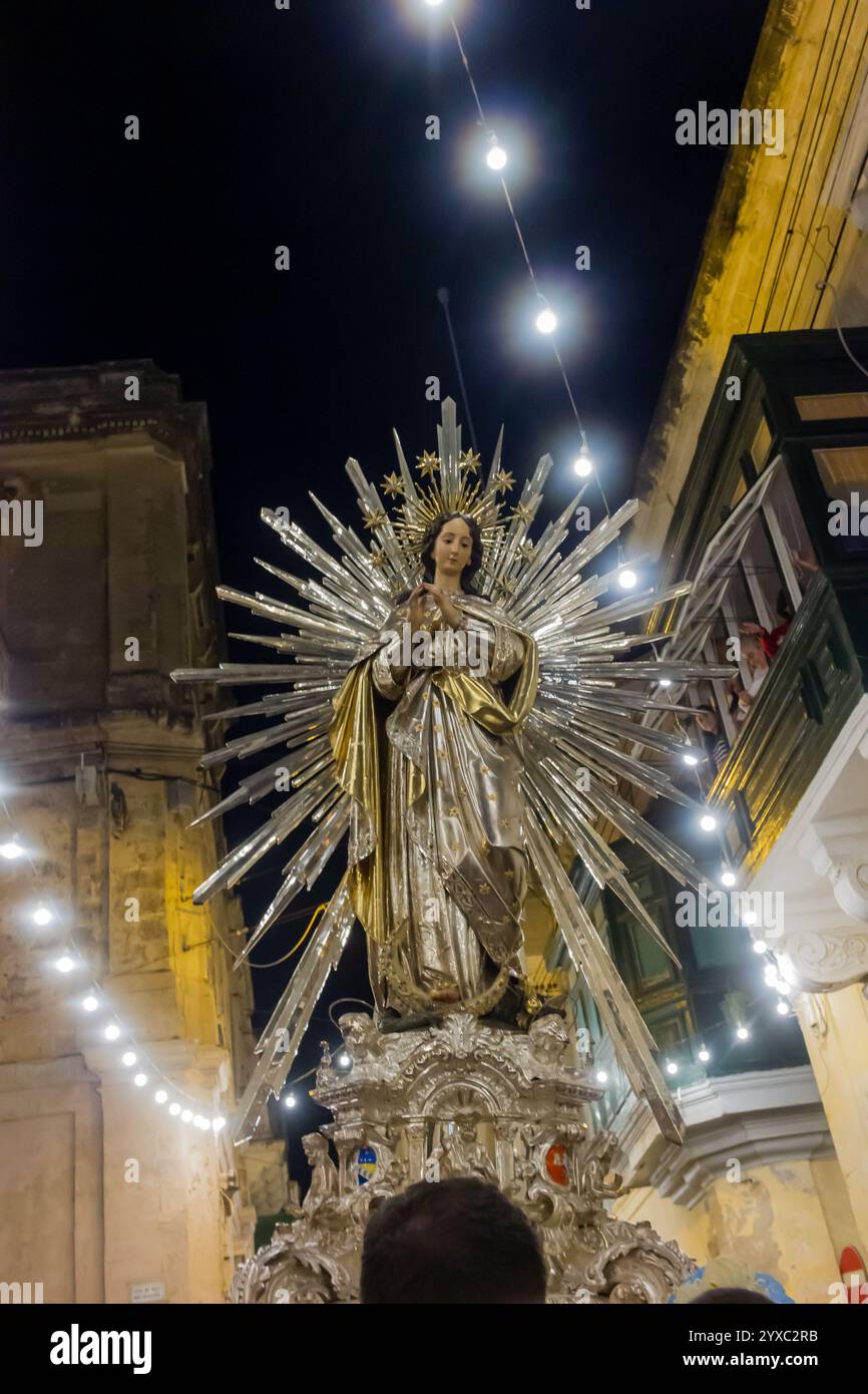 Cospicua - Malta - December 8th 2024. Religious Procession Carrying an ...