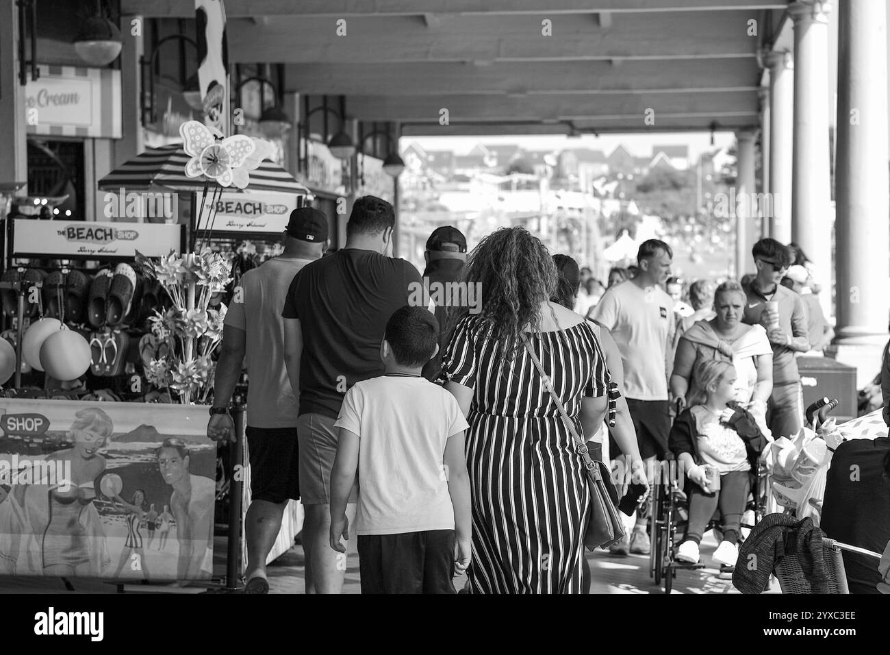 Barry Island, Barry, Vale of Glam, Wales - Aug 27 2024: People visit ...