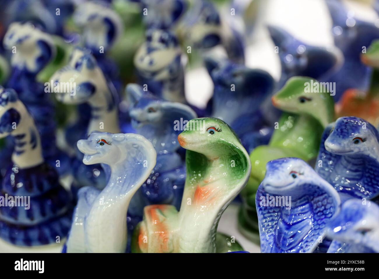Porcelain souvenir snakes, symbol of the Chinese New Year 2025 ...