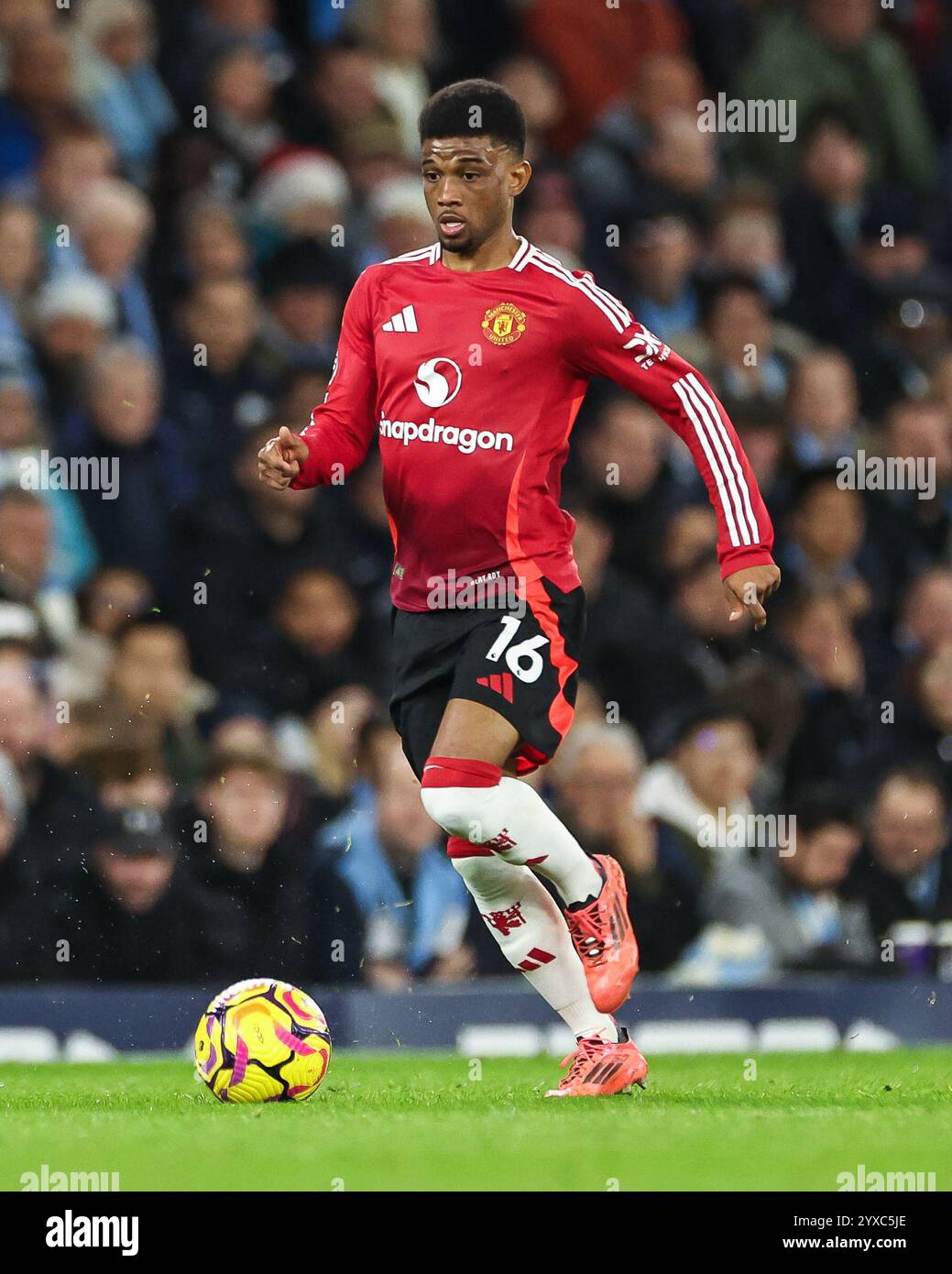 Amad Diallo of Manchester United makes a break with the ball during the ...