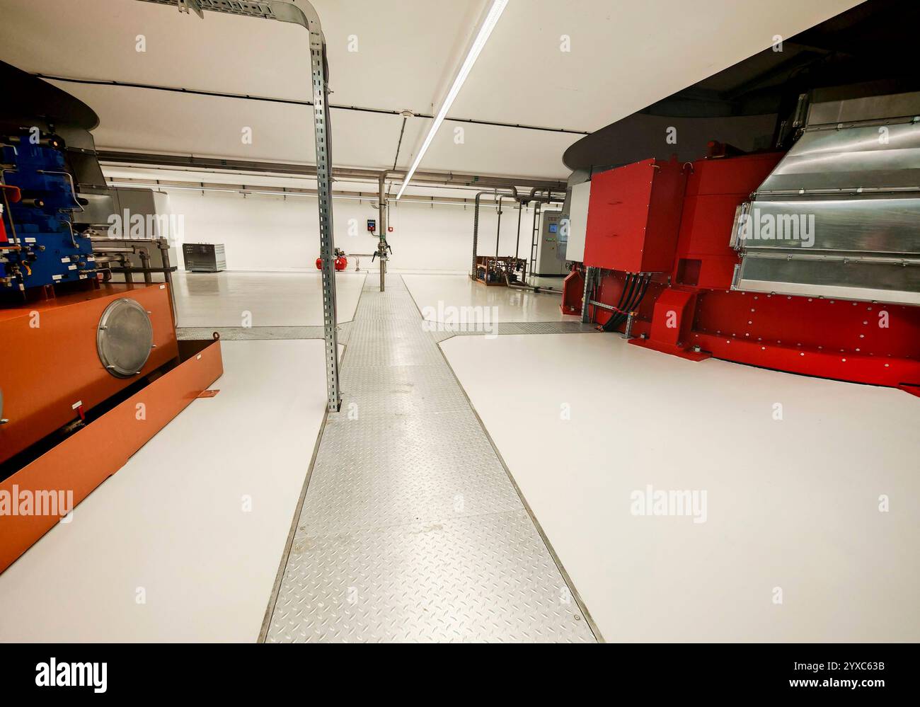 inside a room of an industrial warehouse, production and storage inside ...