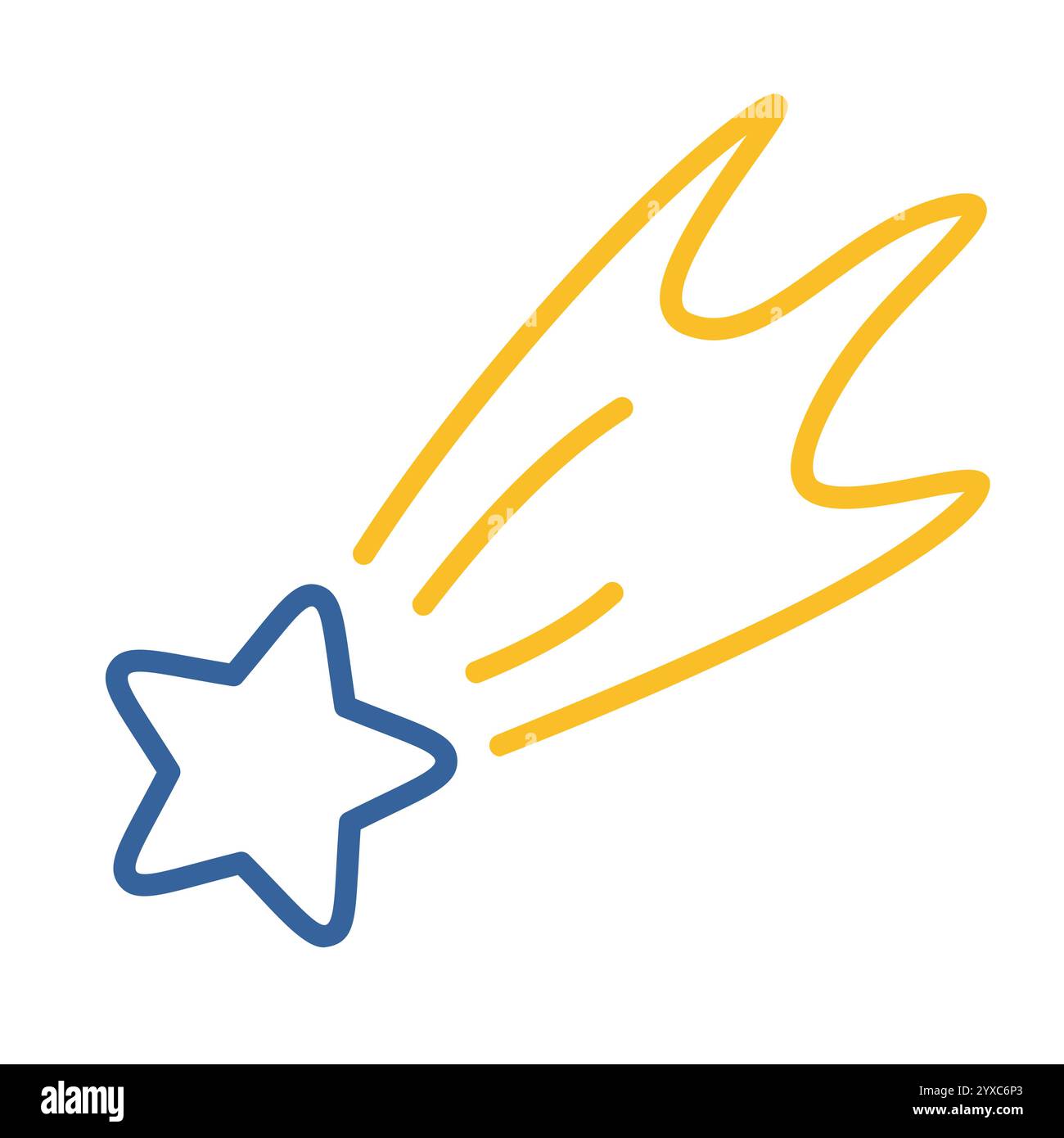 Falling star vector icon. Shooting star sign. Winter sign. Graph symbol ...