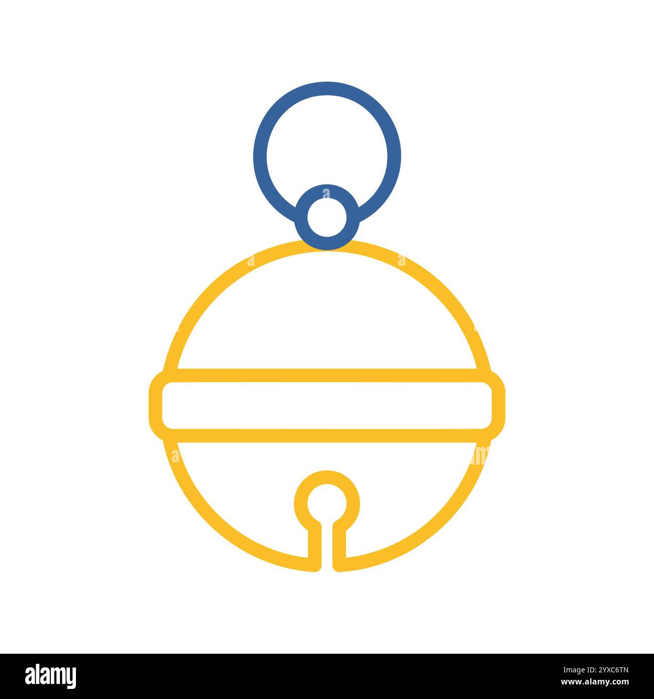 Christmas jingle bell vector icon. Winter sign. Graph symbol for event ...