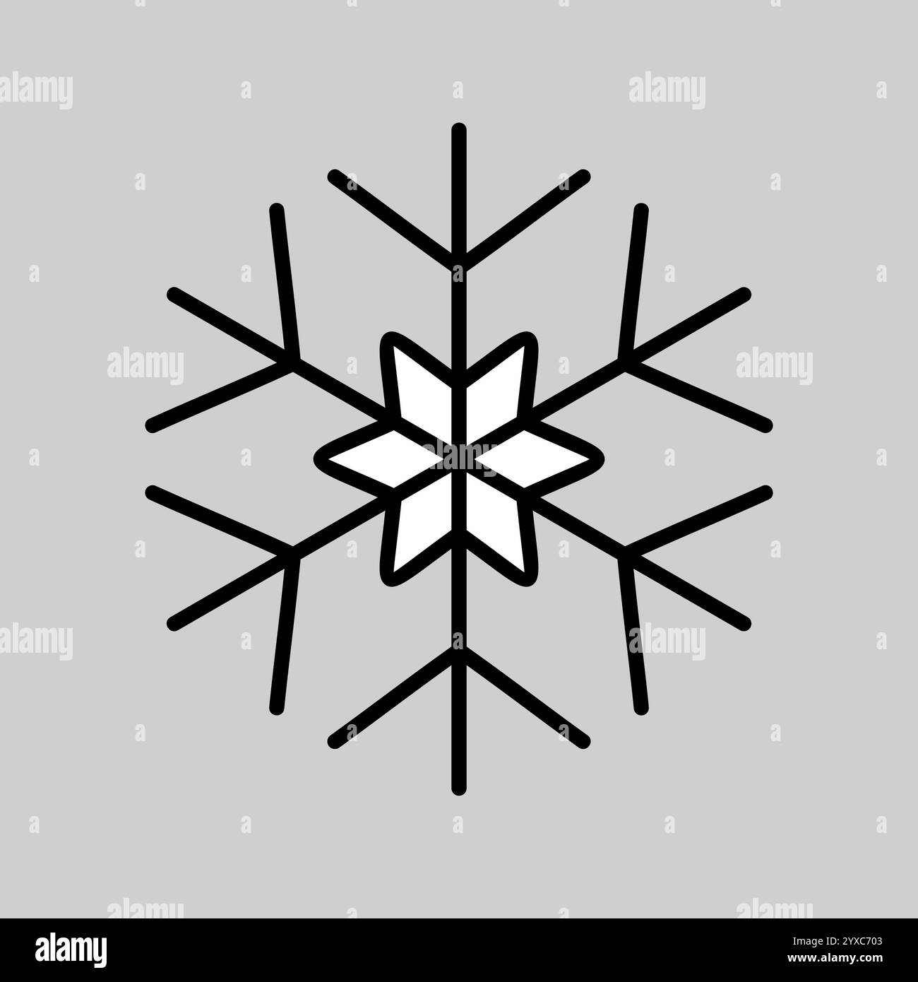 Snowflakes vector icon. Winter sign. Graph symbol for event and holiday ...