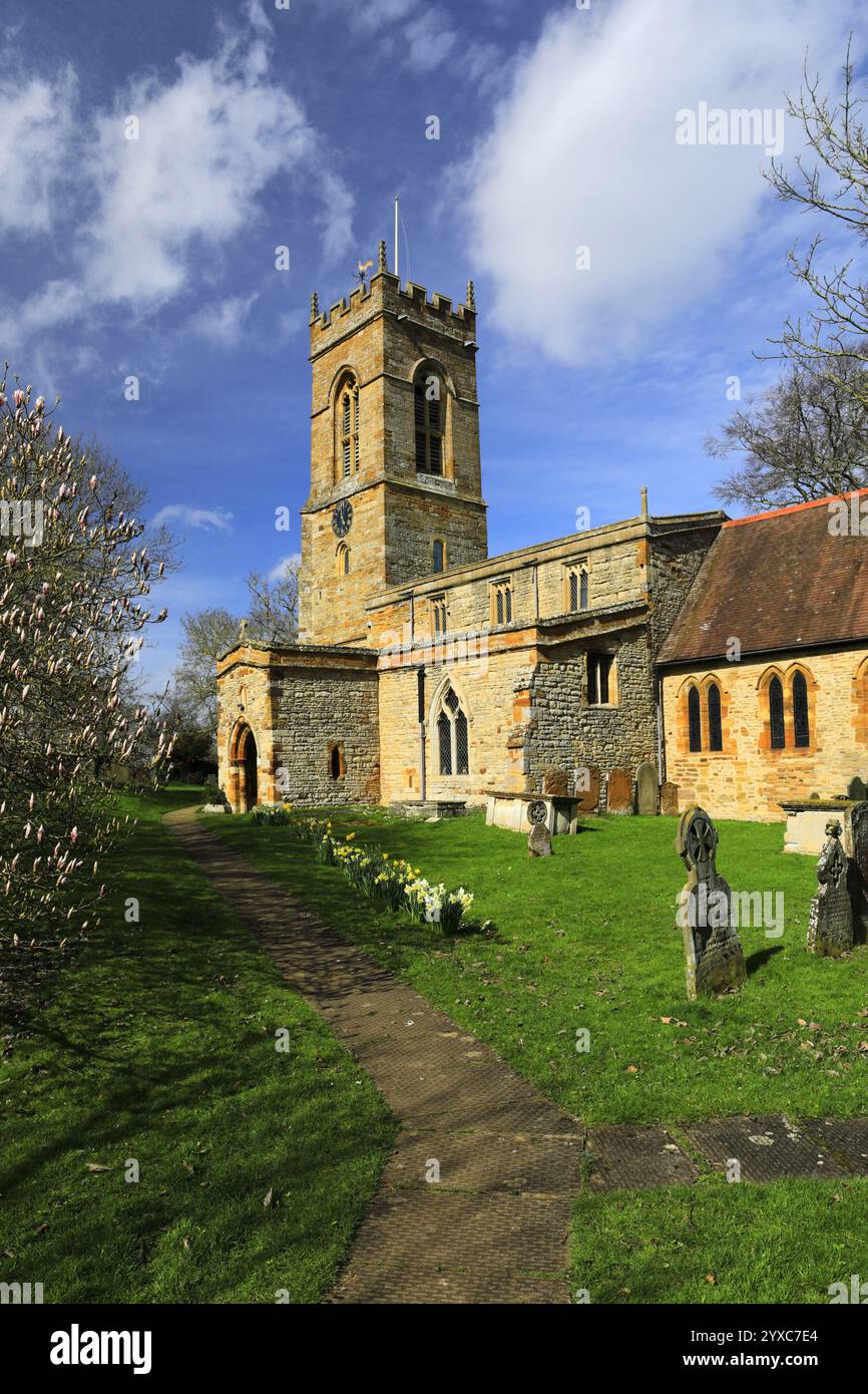 St Peters church, Cogenhoe village, Northamptonshire county; England ...