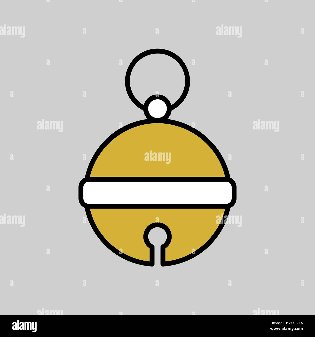 Christmas jingle bell vector icon. Winter sign. Graph symbol for event ...