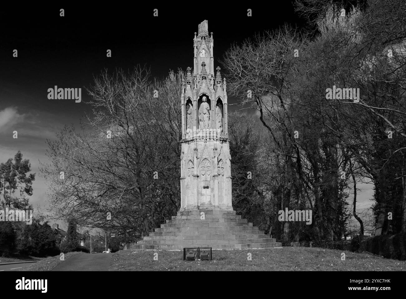 The Eleanor Cross at Hardingstone, Northampton town, Northamptonshire ...