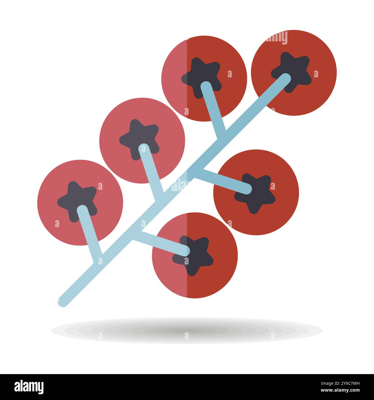 Cherry tomatoes vector icon. Barbecue and bbq grill sign. Vegetable ...