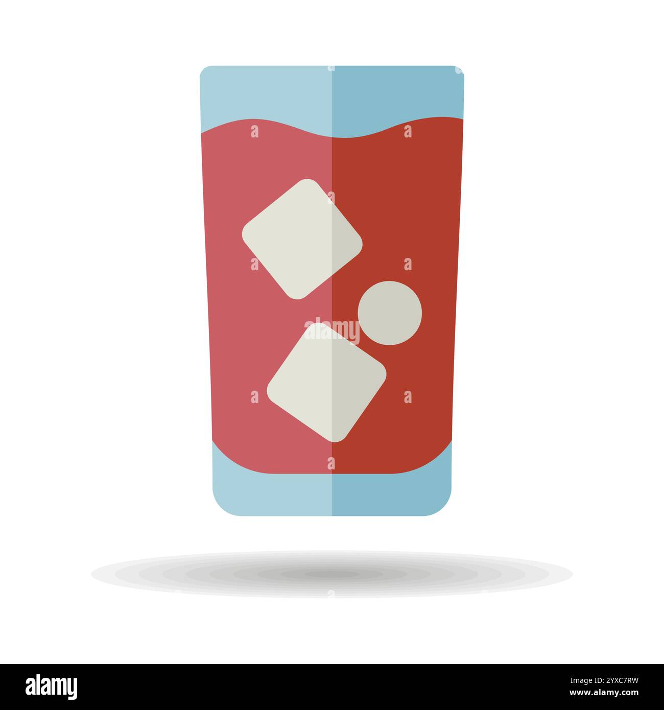 Glass of water with ice vector isolated icon. Graph symbol for cooking ...
