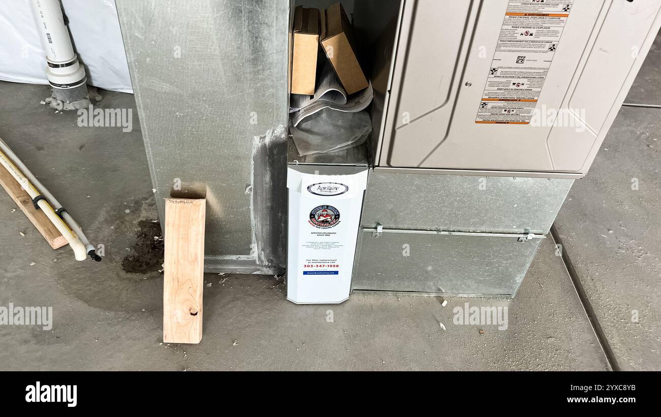 New Construction HVAC System in Residential Home Stock Photo - Alamy